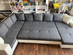Velký gauc a taburet - Nábytek - Daruji za odvoz